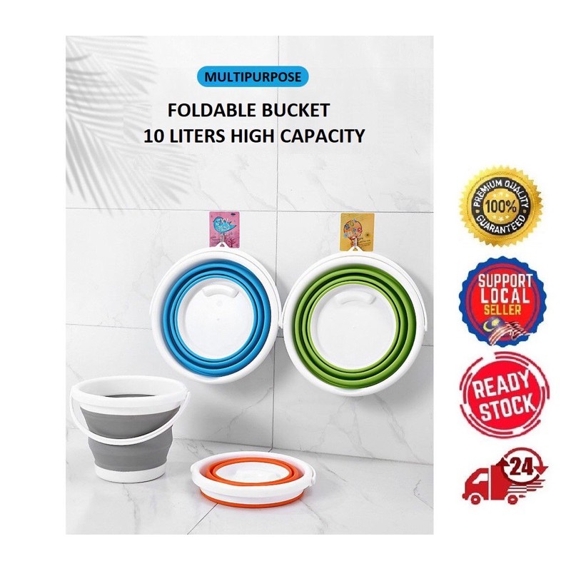 Baldi Lipat Foldable Bucket Laundry Pail Folding Pail Car Washing ...