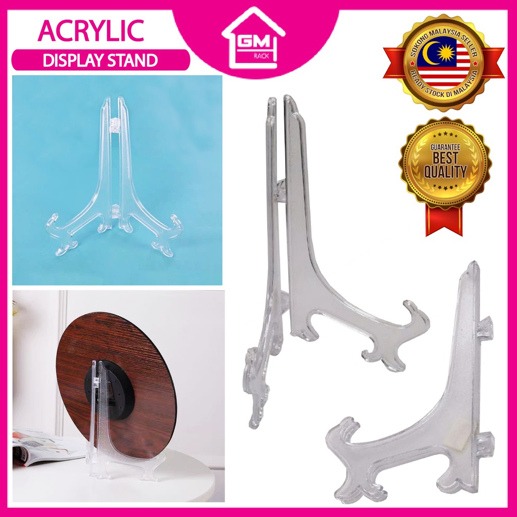 [GMRACK] FRAME STAND TONGKAT GAMBAR, ACRYLIC STAND, PLATE STAND, CLOCK ...