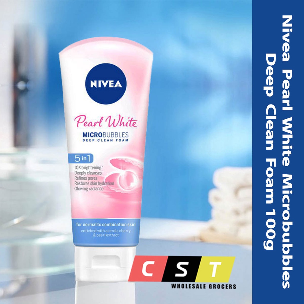 Nivea Pearl White Microbubbles Deep Clean Foam 100g | Shopee Malaysia