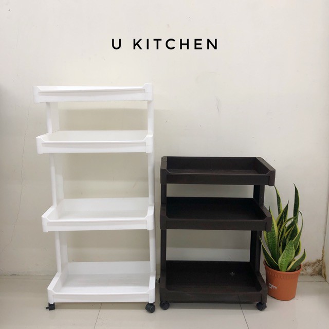 Felton Multi Purpose Plastic 3 Tier 4 Tier 5 Tier Rack Tray with Wheels ...