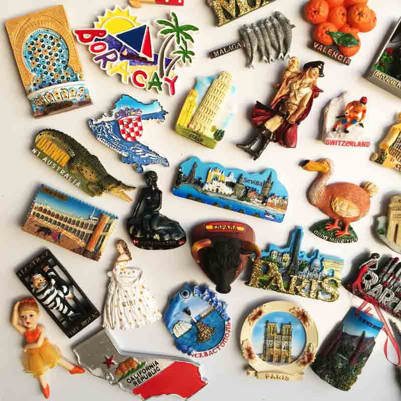 Handmade Painted Magnetic Refrigerator Stickers Switzerland Croatia ...