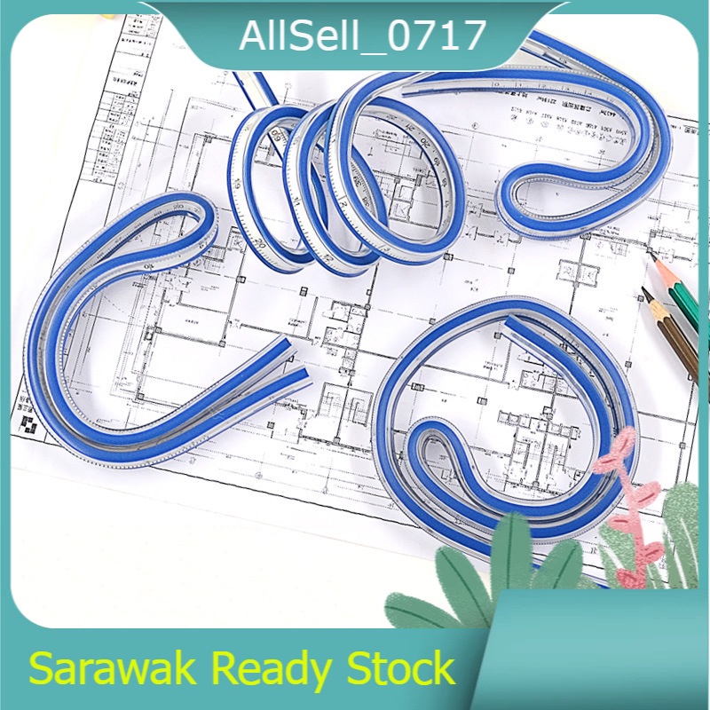 Sarawak Ready Stock Pembaris Ular Flexi Flexible Curve Ruler / Snake ...