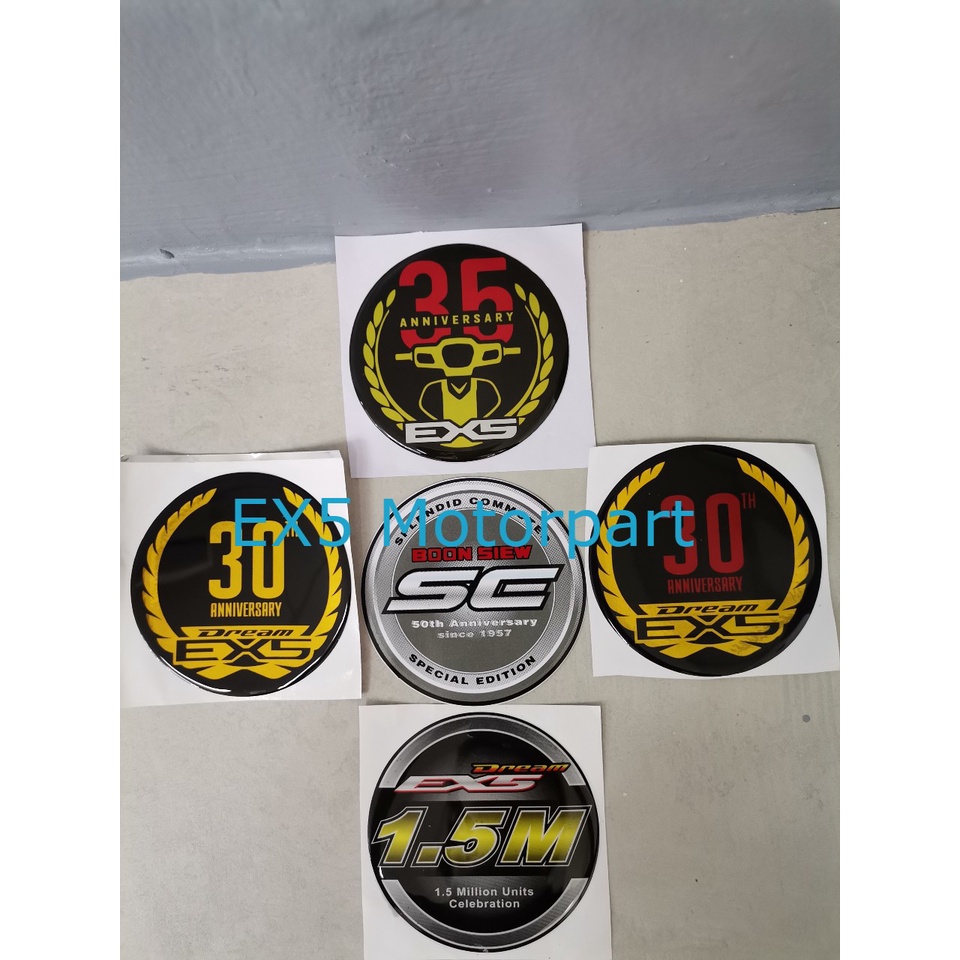 1.5MILLION 1.5 M EX5 DREAM STICKER STIKER 30TH ANNIVERSARY HONDA EX5 DREAM EMBLEM LOGO STICKER ...
