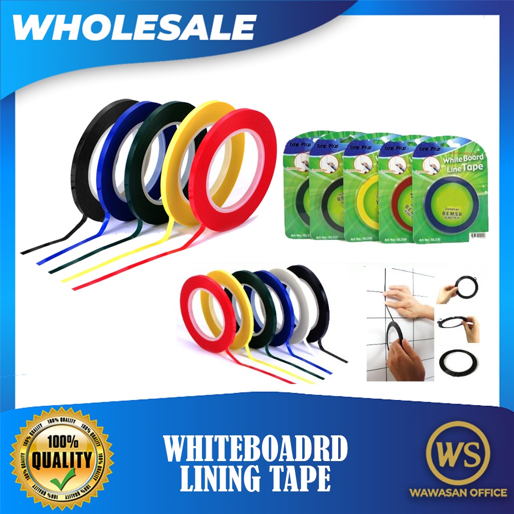 Whiteboard Line Tape Lining Tape White Board 3mm 5mm | Shopee Malaysia