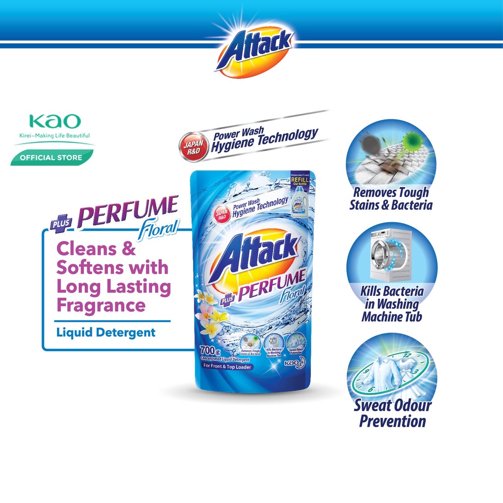 ATTACK Liquid Perfume Detergent Floral (LATPE) - 700g | Shopee Malaysia