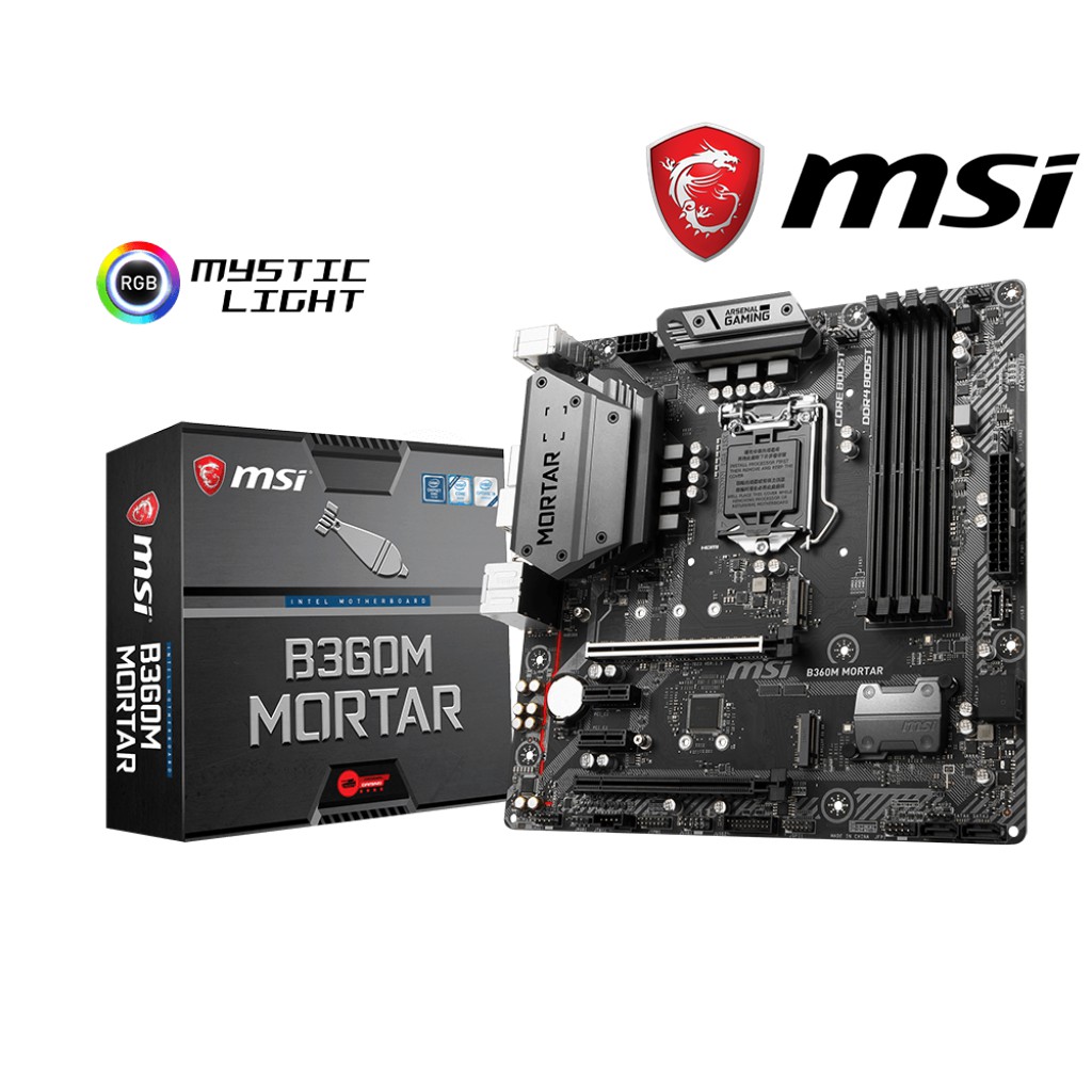 MSI B360M MORTAR LGA1151 DDR4 M-ATX MOTHERBOARD | Shopee Malaysia
