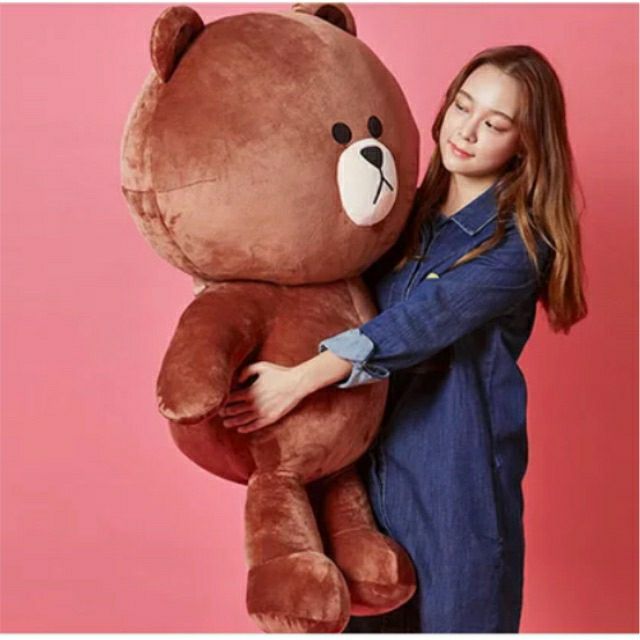 Patung Besar 100cm Brown Bears Dolls Bolster Pillow Teddy Bear Besar ...