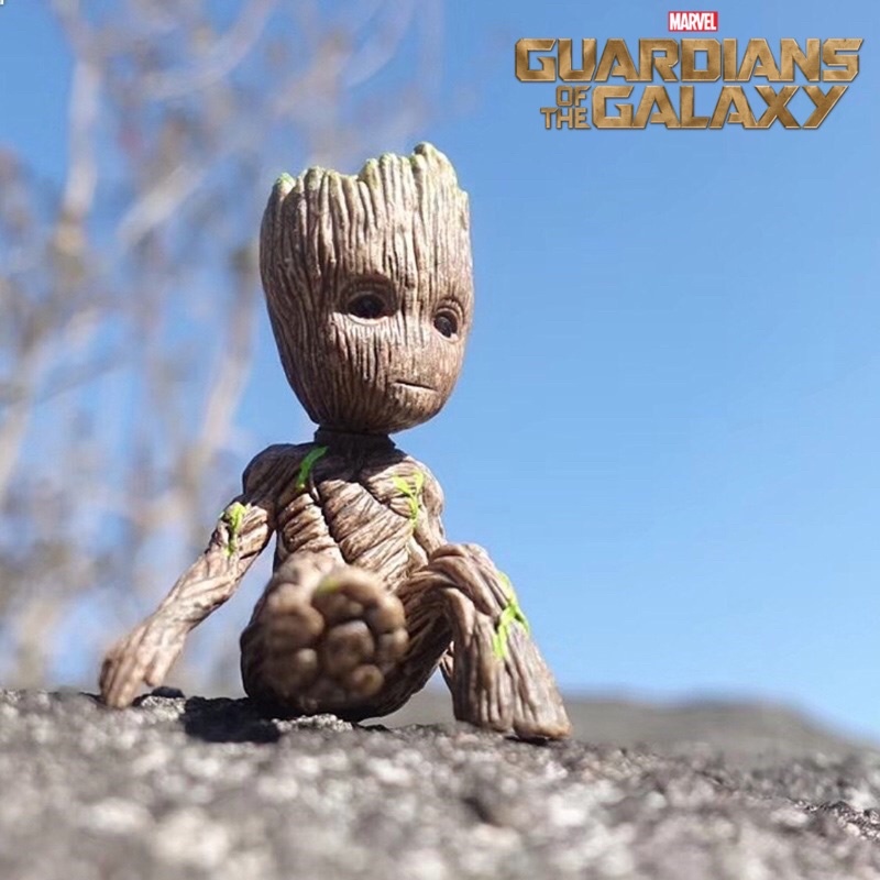 Guardians of the Galaxy Sitting Baby Groot Mini Figure Decoration ...