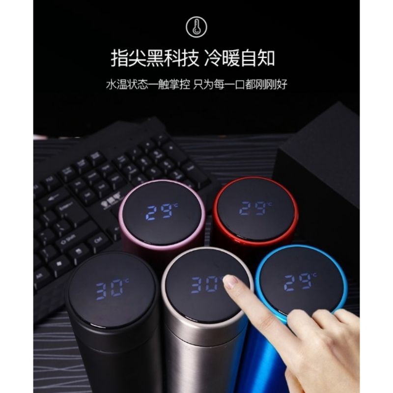 LED SMART TEMPERATURE DISPLAYED THERMOS 500ml (many colors) | Shopee ...