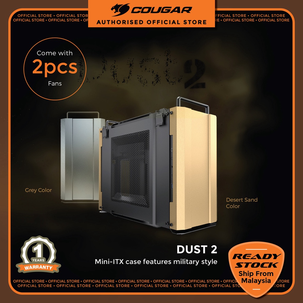 COUGAR DUST 2 The Portable and Powerful Mini-ITX Case Military Style ...