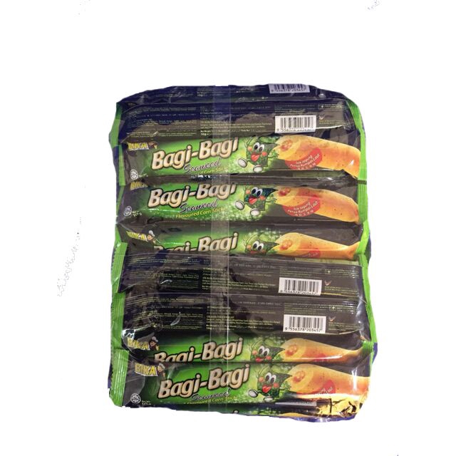 Bika Bagi-Bagi Seaweed Flavoured Corn Stick Box (10g x 10pcs) | Shopee ...
