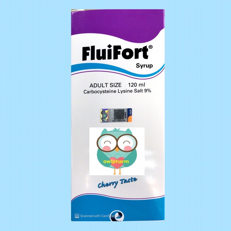FluiFort Carbocysteine Lysine Salt 9% Syrup 120ml to Relieve Chesty ...