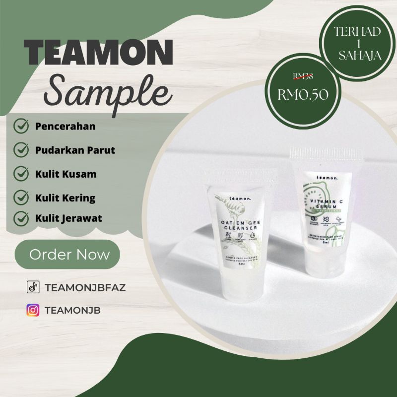 TEAMON SKIN SAMPLE - [Teamon Guava Vitamin C Serum, Teamon Oat Em Gee ...
