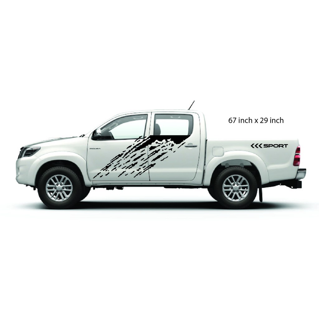 TOYOTA HILUX 4X4 SIDE BODY CAR STICKER | Shopee Malaysia