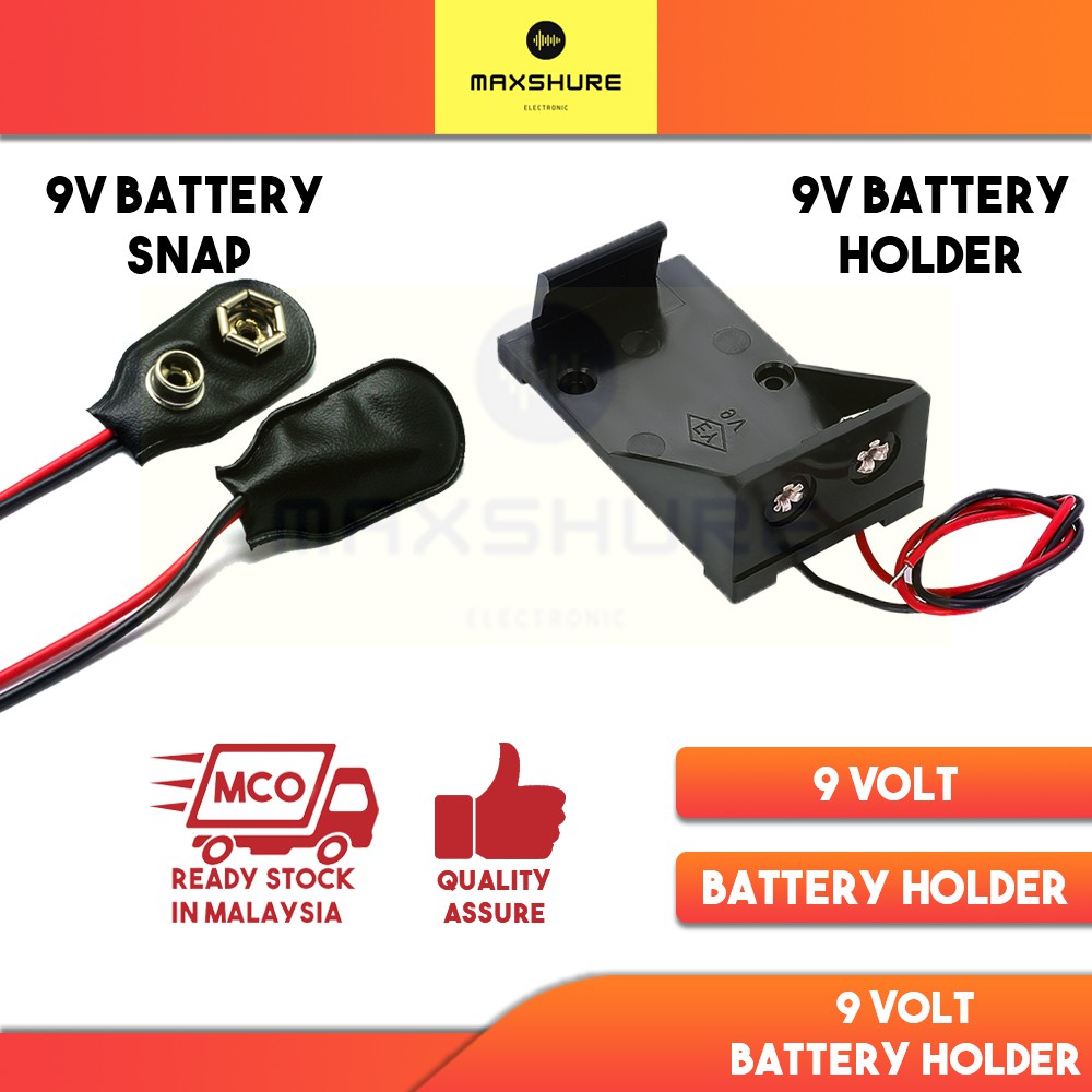[MaxShure] Quality 9V Battery snap Connector / 9V Battery Holder / 9V ...