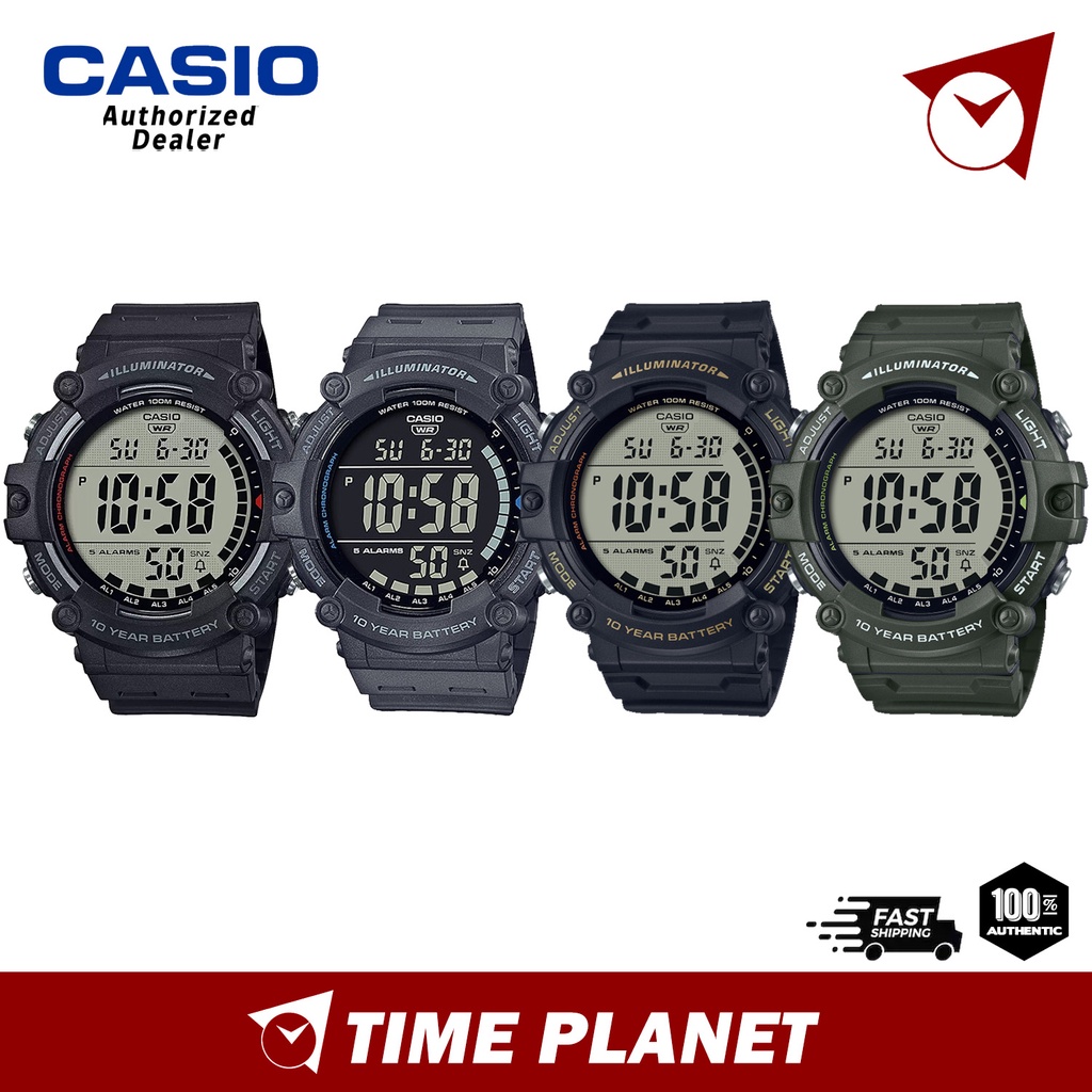 [Official Warranty] Casio Digital Men Watch AE-1500WH/AE-1500WH-1A/AE-1500WH-8B/AE-1500WHX-1A/AE ...