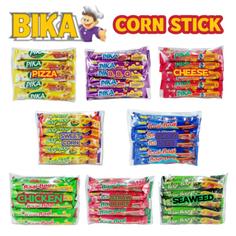 [TKM] BIKA Bagi-Bagi / Pika Corn Stick (10g x 40 Sticks) | Shopee Malaysia