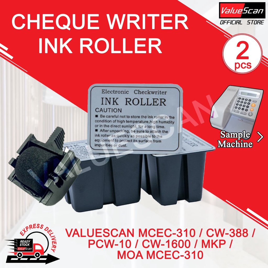 CHEQUE WRITER INK ROLLER ~ VALUESCAN MCEC-310 / CW-388 / PCW-10 / CW ...