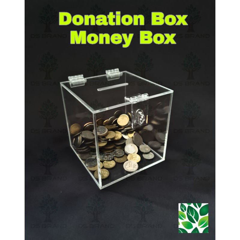 Acrylic Donation Box / Money Box / Suggestion Box / Feedback Box / Peti ...