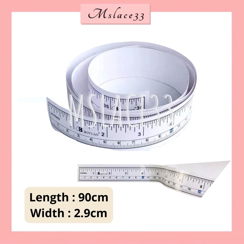 90cm Self Adhesive Metric Measure Tape Vinyl Ruler | Ruler Sticker ...