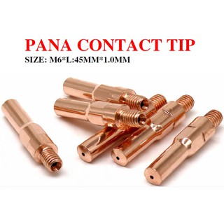 [READY-STOCK] 5pcs/10pcs Contact Tip M6*45*1.0mm for Pana Type 350amp ...