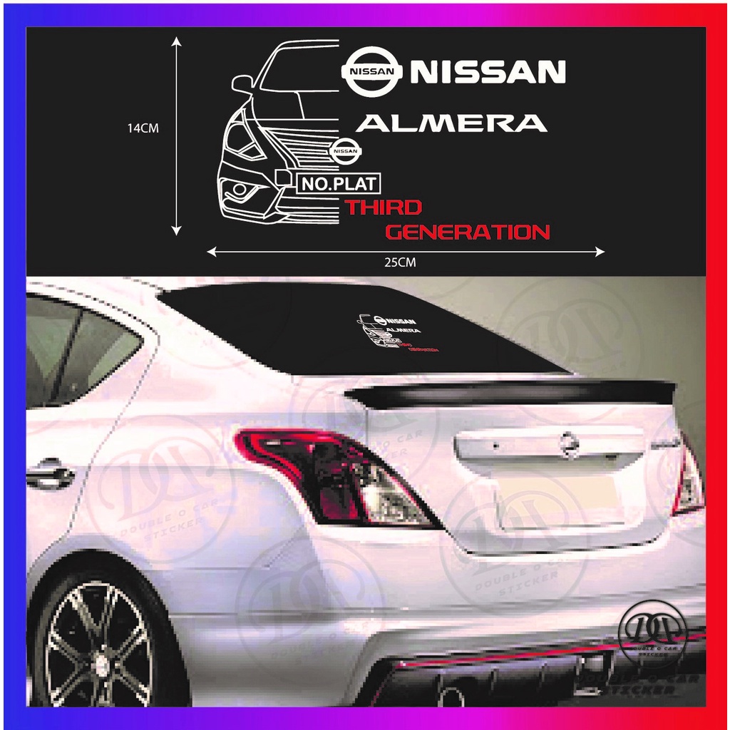 [Ready stock]Nissan Almera third generation line shape sticker KI00407 ...