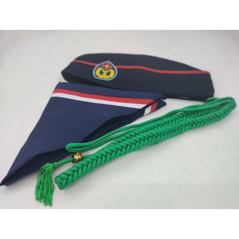 Skaf Pengakap , Topi Forage Pita Merah dengan Lencana | Shopee Malaysia