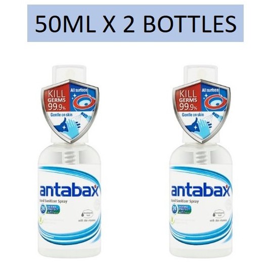 ANTABAX HAND SANITIZER SPRAY 50MLX2 (EXP:02/2024) | Shopee Malaysia