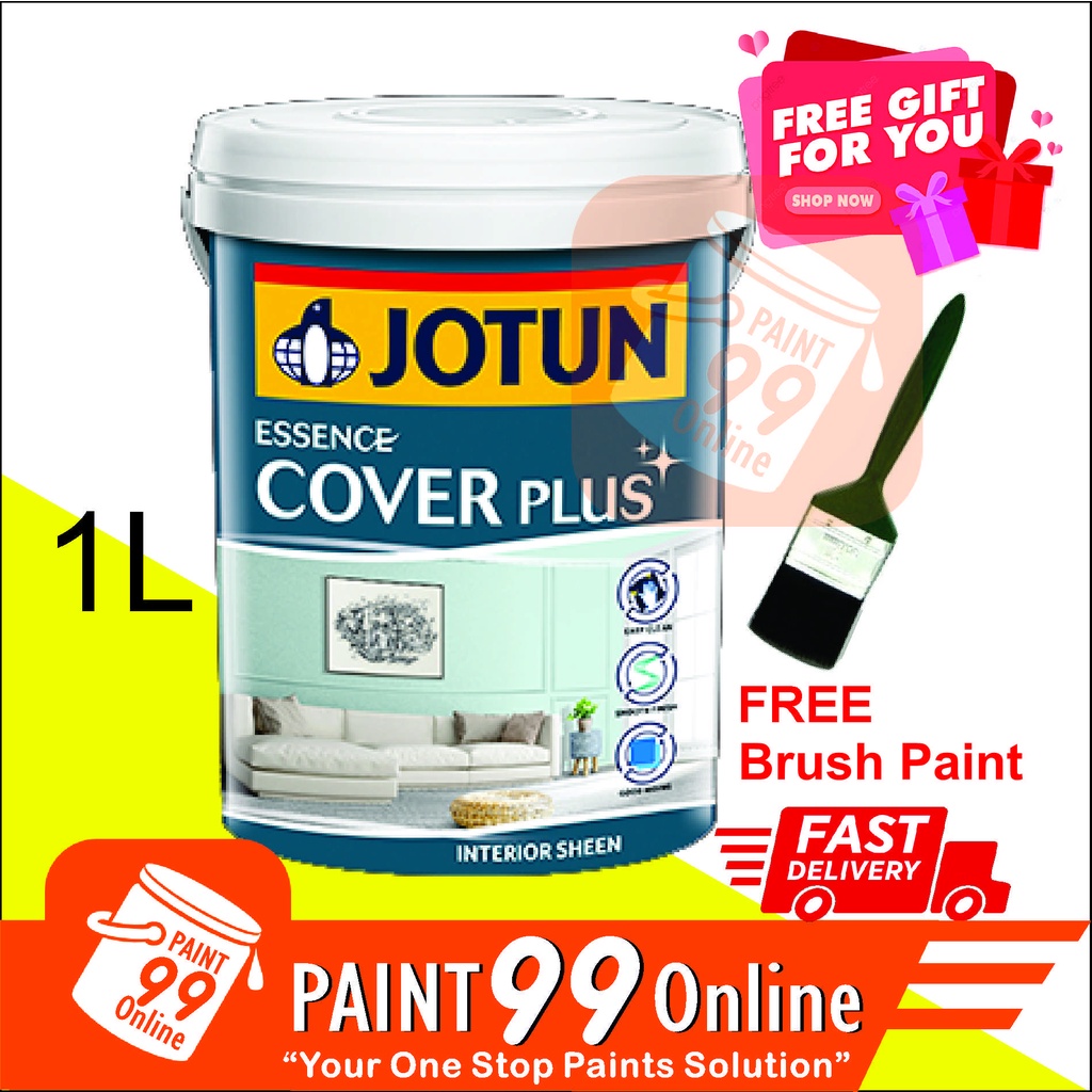 ( WHITE 0000 ) 1L JOTUN Essence Cover Plus SHEEN Interior Paint ...
