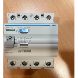 HAGER CF440B CF463B CFC684B 40A 63A 100A 4 POLE 300mA ELCB RCCB ...