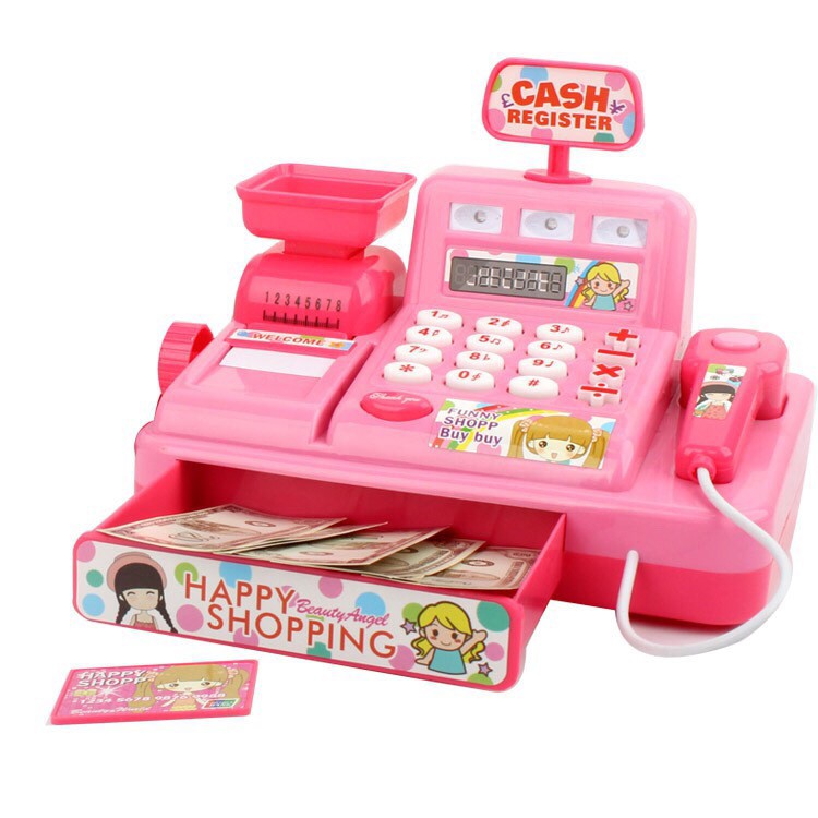 Register Cash Kids Toy Cashier Set Pretend Toys Supermarket Toys Mainan ...
