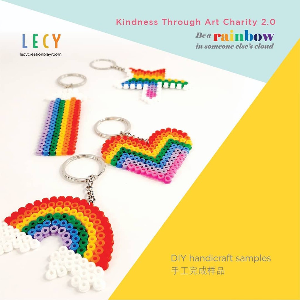 LECY DIY Rainbow Craft Kit | Perler beads art and craft kit | Kids ...