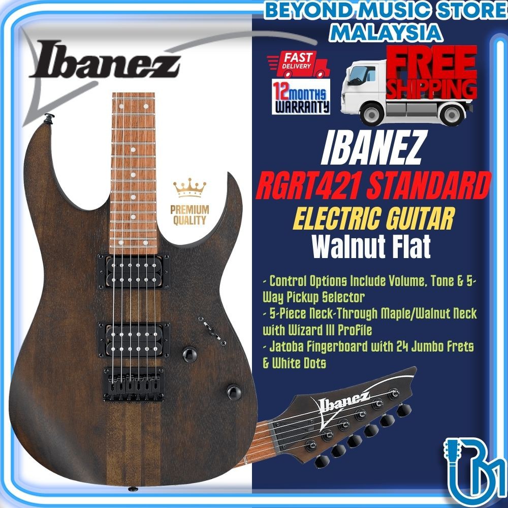 Ibanez RGRT421 - RG Series Electric Guitar - Walnut Flat (RGRT421-WNF ...