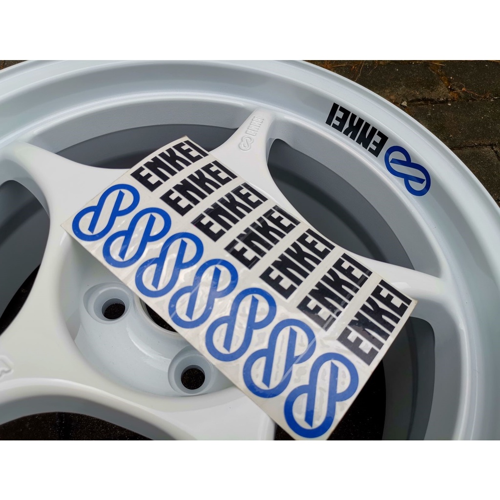 Rim Sticker Enkei Rpo1 1set8pcs Auto option Myvi Wira Axia Alza Saga ...