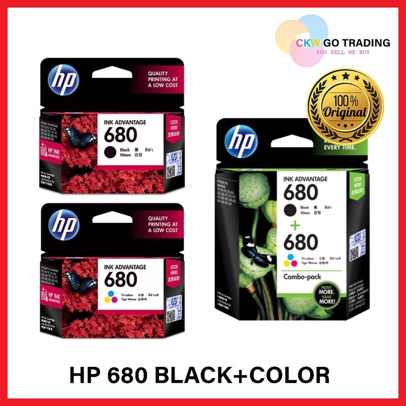 HP 680 SINGLE & COMBO & TWIN PACK (NEW & ORIGINAL) READY STOCK hp 680 ...