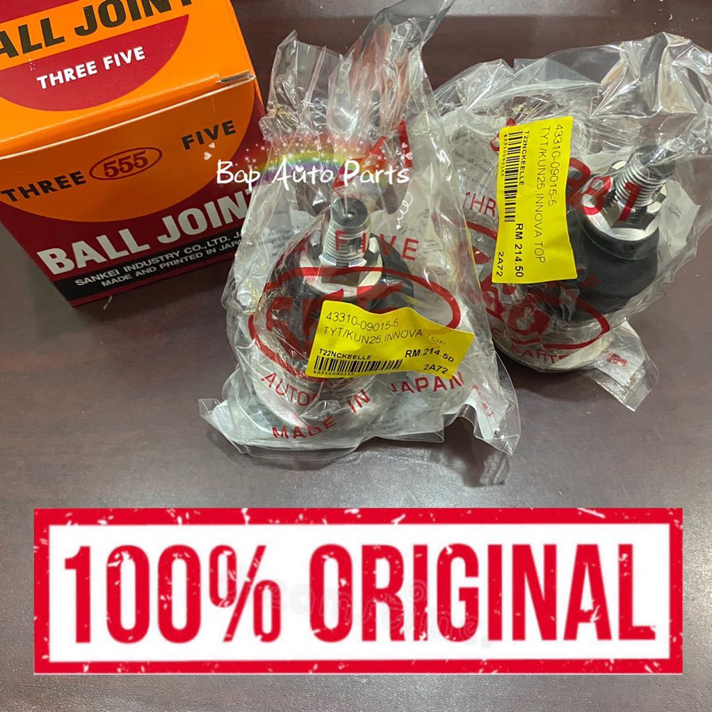 TOYOTA HILUX KUN25, KUN26, INNOVA TGN40 UPPER ARM BALL JOINT JAPAN 555 ...