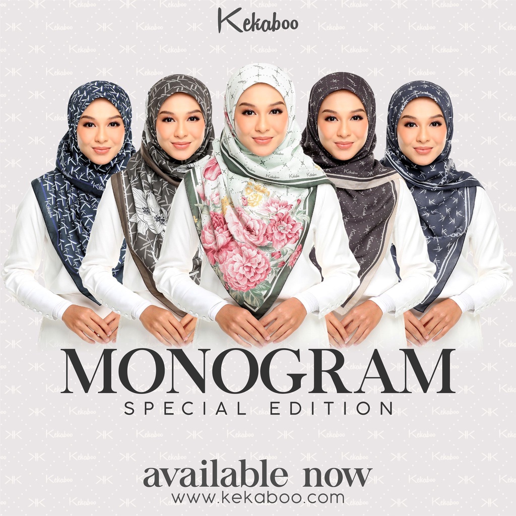 Tudung Bawal Monogram Special Edition KEKABOO | Shopee Malaysia