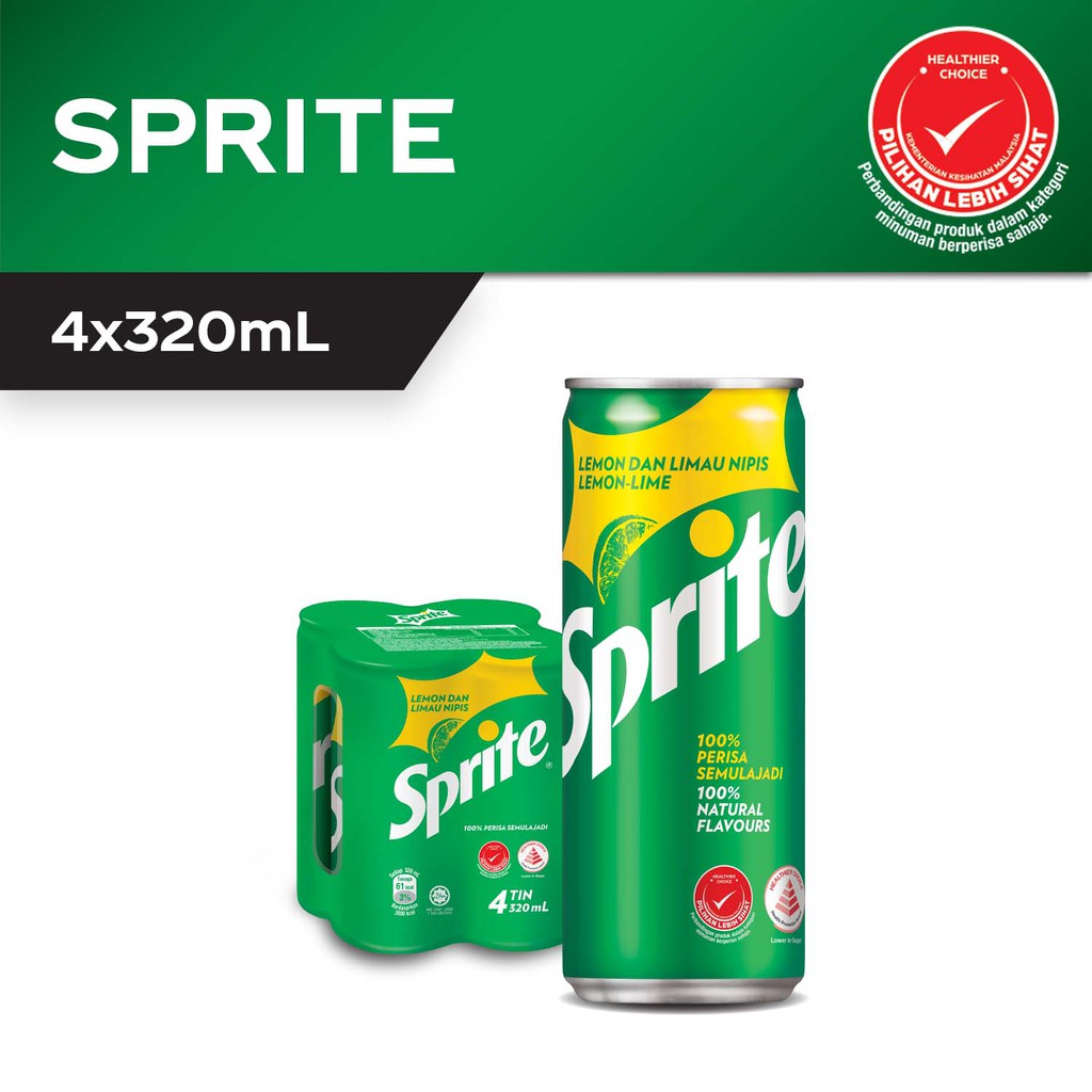 Sprite 320ml x 4 (Cans) | Shopee Malaysia