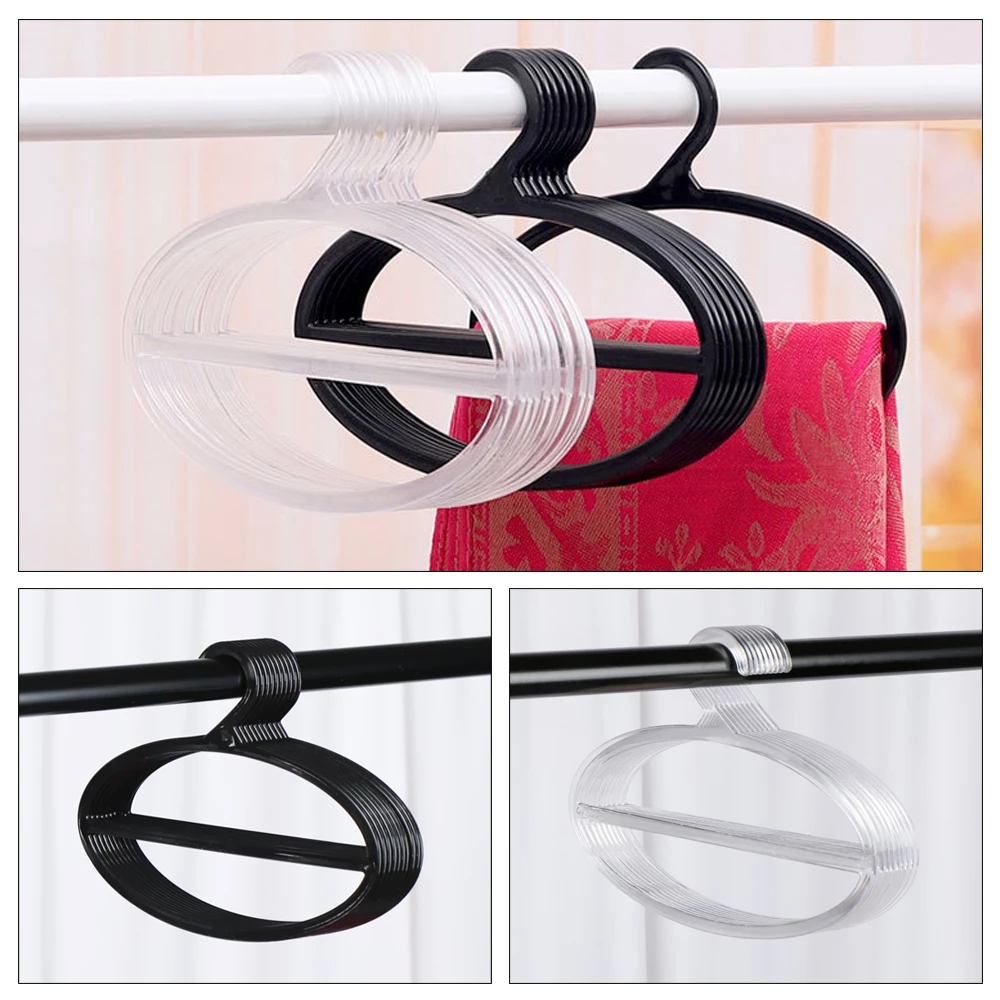 Ellipse Shape Plastic Scarf Rack Storage Hangers/Scarf Shawl Tie Holder ...
