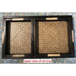 Dulang Hantaran Anyaman Mengkuang Dulang Raya Wooden Tray for Serving ...