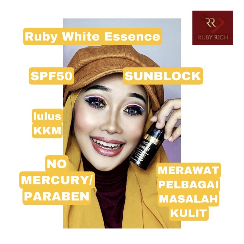 RUBY WHITE ESSENCE/jeragat/jerawat/sunblock/sunscreen/spf50/essence ...