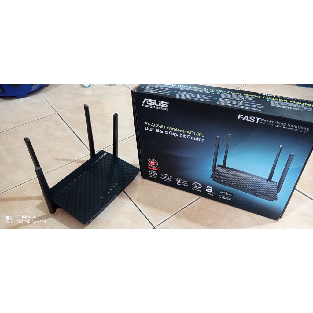 **USED** ASUS Wifi 5 AC1300 AC-58U Dual band 2.4Ghz/5Ghz Wireless ...