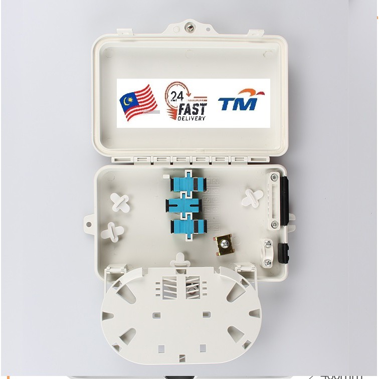 FTB Wall Mount Unifi FTTH Fiber Optic Terminal Box with 2pc SC adaptor ...