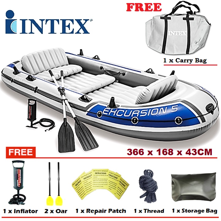 PROMOTION 68325 INTEX EXCURSION 5 Inflatable 5 - 6 Person Swimming ...