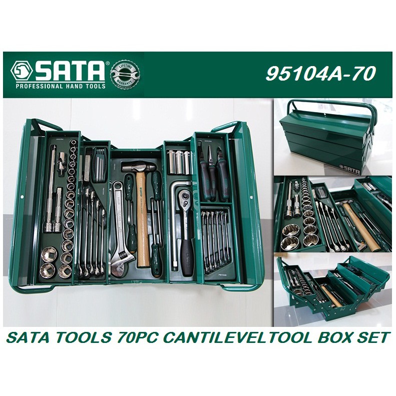 Sata Tools 70pc Mechanic 5 Tray Cantilever Tool Chest Set | Shopee Malaysia