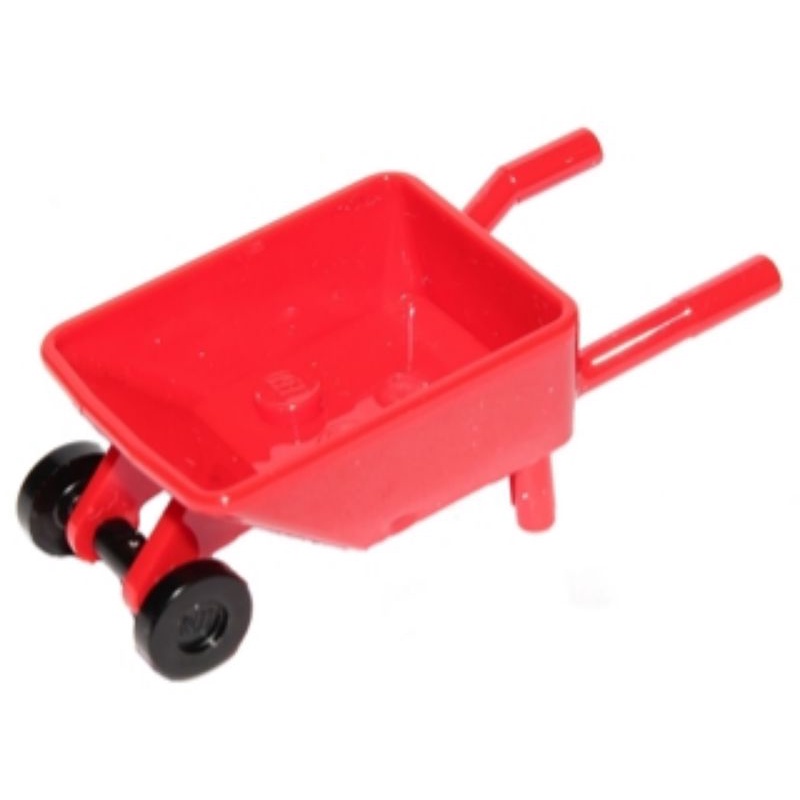 Lego Parts Minifigure, Utensil Wheelbarrow Frame with Black Trolley ...