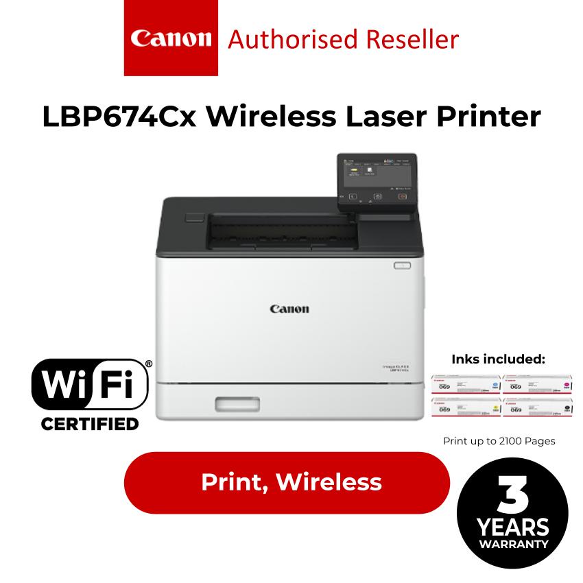 Canon imageClass LBP674Cx Single Function Wireless Laser Printers ...