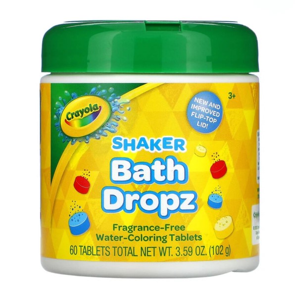 Crayola, Shaker Bath Dropz, 3+, Fragrance-Free, 60 Tablets, 3.59 oz ...
