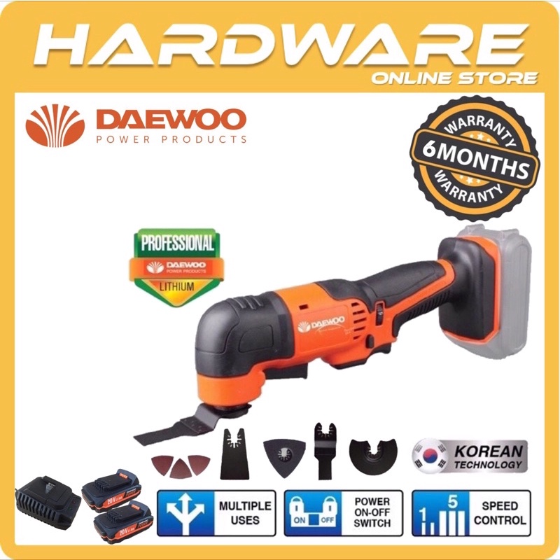 DAEWOO CORDLESS MULTIFUCTION TOOL / CORDLESS MULTI CUTTER DALMT59 - 20V ...