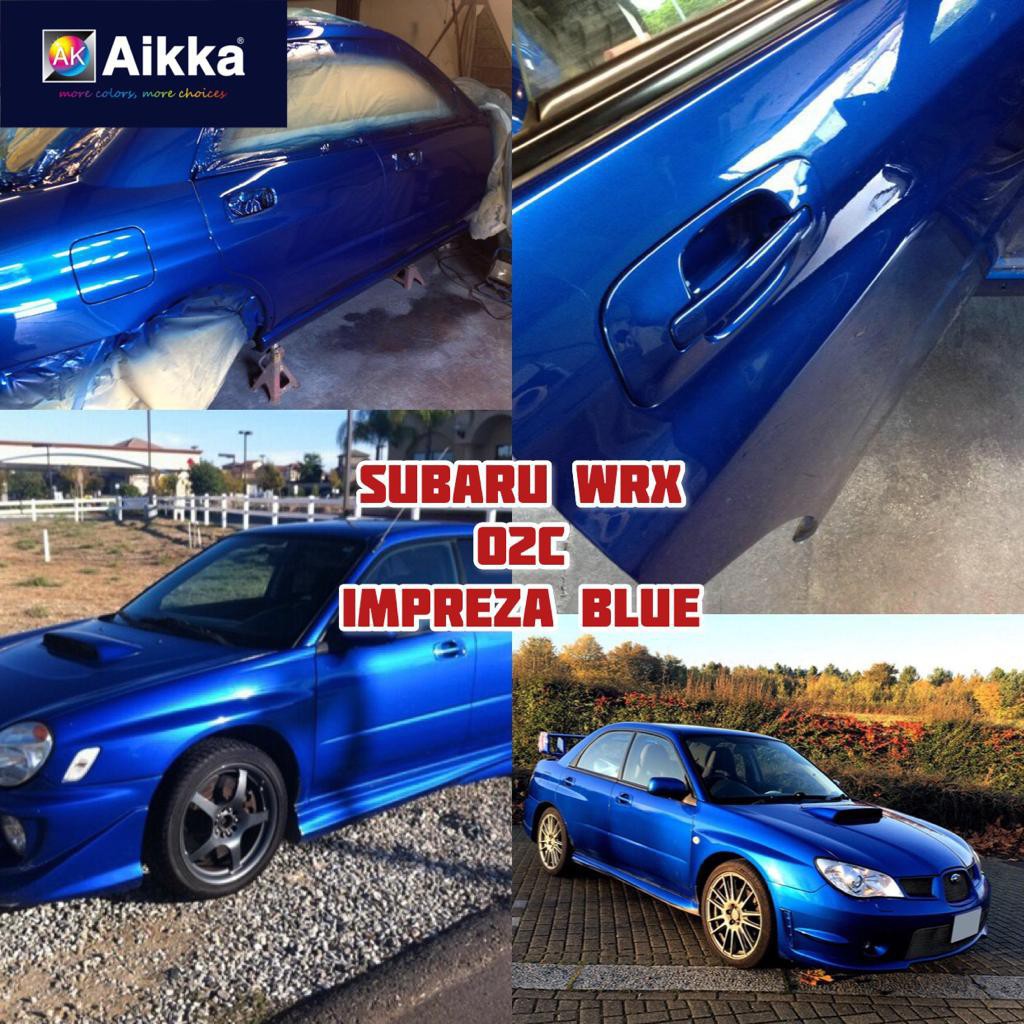 SUBARU WRX O2C IMPREZA BLUE - AIKKA OEM FACTORY COLOUR 2K CAR PAINT ...